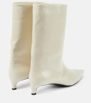 JIL SANDER Leather Boots - White