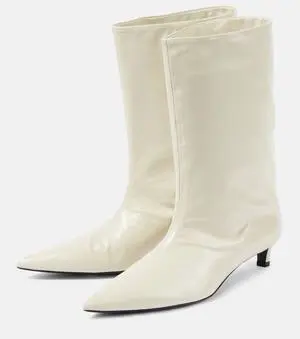 JIL SANDER Leather Boots - White