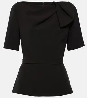 Safiyaa Gathered Neckline Belted Top
