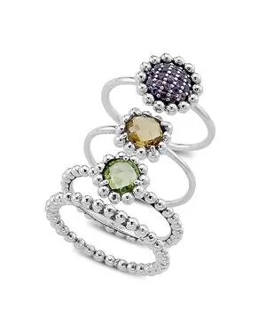 SAMUEL B. Samuel B. Silver 2.23 Ct. Tw. Gemstone Stackable Ring - Nocolor