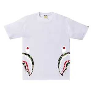 A BATHING APE Abc Camo Side Shark Tee /green - White