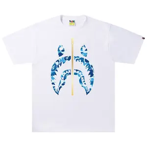 A BATHING APE Abc Camo Shark Tee /blue - White