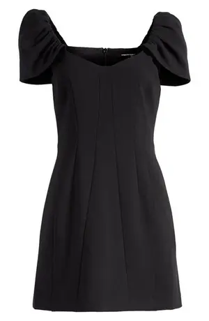 French Connection Whisper Flutter Sleeve Mini Dress - Blackout