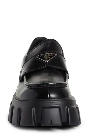 Prada Monolith Lug Sole Loafer - Nero