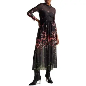 Ted Baker London Susenna Floral Mesh Midi Dress