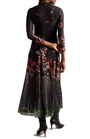 Ted Baker London Susenna Floral Mesh Midi Dress