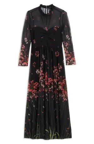 Ted Baker London Susenna Floral Mesh Midi Dress