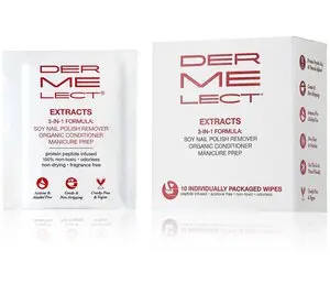 DERMELECT Extracts Soy Nail Polish Remover Wipe S - One-color
