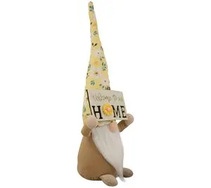NORTHLIGHT Spring Sunflower Hat Gnome With Home Sign