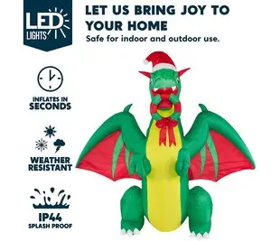 JOIEDOMI 8 Ft Dragon Inflatable Decoration