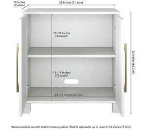 HUDSON&CANAL Chabot 28' Wide Rectangular Accent Cabinet