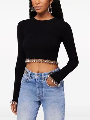 Rabanne Bead-trimmed Wool Jumper