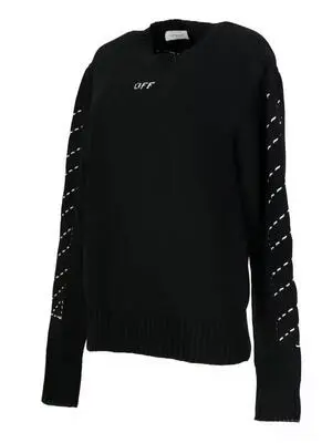 Off-White Stitch Wool Sweater - Black