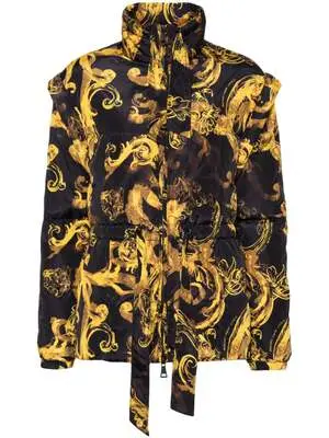 Versace Barocco-print Down Jacket