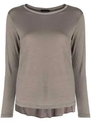 Transit Pleat-detail Round-neck Top