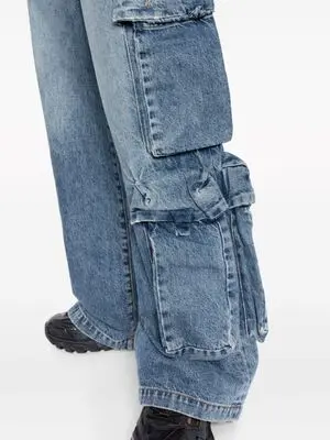 Amiri Baggy Mid-rise Wide-leg Jeans - Blue