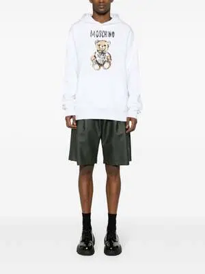 Moschino Teddy Bear Cotton Hoodie - White