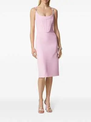 Versace Corset-style Crepe Midi Dress