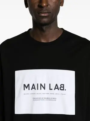 Balmain Slogan-patch Cotton T-shirt