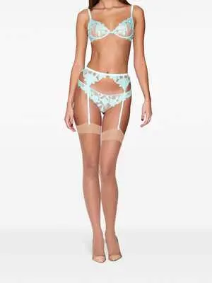 FLEUR DU MAL Lily Embroidered Hipster Thong