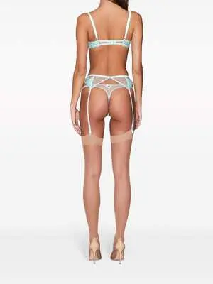 FLEUR DU MAL Lily Embroidered Hipster Thong