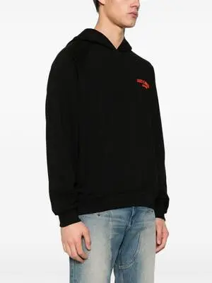 Just Cavalli Flocked-logo Cotton Hoodie