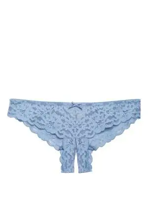 FLEUR DU MAL Charlotte Crotchless Panty - Purple