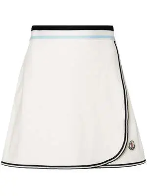 Moncler Logo-appliqué Wrap Skirt - White