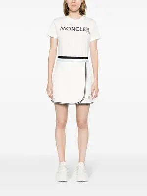 Moncler Logo-appliqué Wrap Skirt - White
