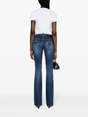 Dsquared2 Twiggy Mid-rise Flared Jeans
