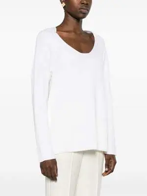 Fabiana Filippi U-neck Ribbed-knit Jumper