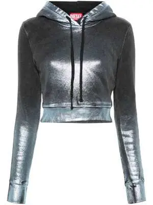 DIESEL® F-slimmy Cropped Hoodie - Blue