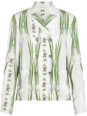 Giambattista Valli Jardin Du Cap Floral-print Twill Blouse - White