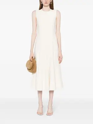 Theory Crepe Flared Midi Dress