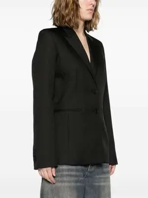 Off-White Peak-lapels Single-breasted Blazer - Black