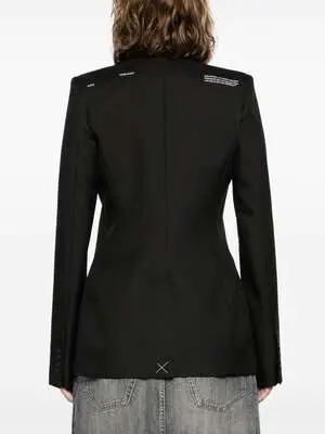 Off-White Peak-lapels Single-breasted Blazer - Black
