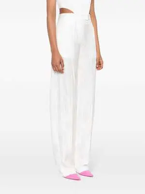 Attico Logo-jacquard Trousers - White