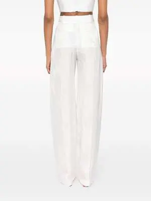 Attico Logo-jacquard Trousers - White