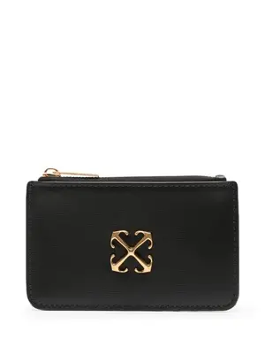 Off-White Jitney Arrows-plaque Leather Wallet - Black