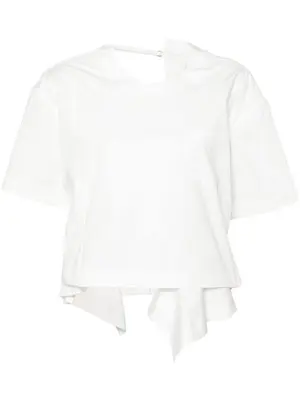 Sacai Asymmetric Poplin T-shirt