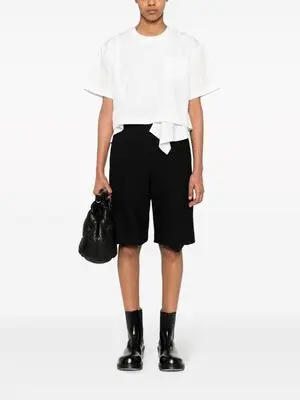 Sacai Asymmetric Poplin T-shirt