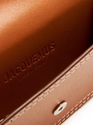 Jacquemus Le Porte Azur Leather Clutch - Brown | Editorialist