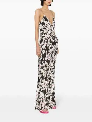 MSGM Floral-print Crepe Maxi Dress