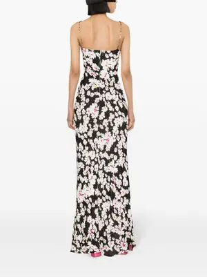 MSGM Floral-print Crepe Maxi Dress