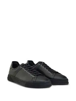FERRAGAMO Panelled Leather Sneakers - Black