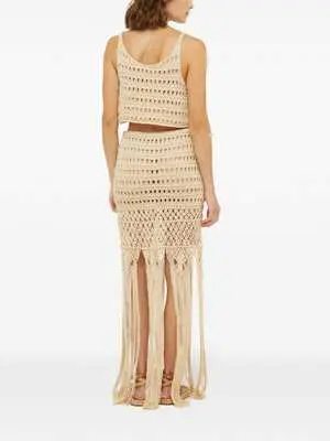 Alanui Crochet Maxi Skirt - Neutrals