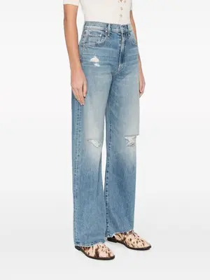 MOTHER The Lasso Sneak Chew Mid-rise Wide-leg Jeans