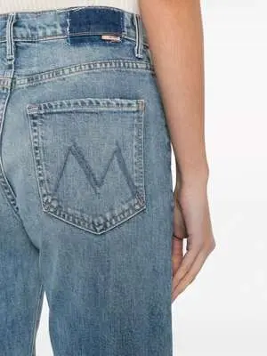 MOTHER The Lasso Sneak Chew Mid-rise Wide-leg Jeans