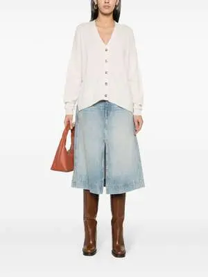 ALLUDE Fine-knit Cashmere Cardigan - Neutrals