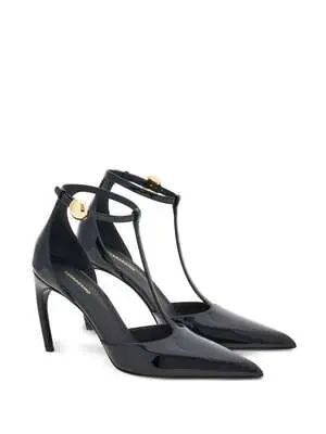 FERRAGAMO T-strap 85mm Patent Leather Pumps